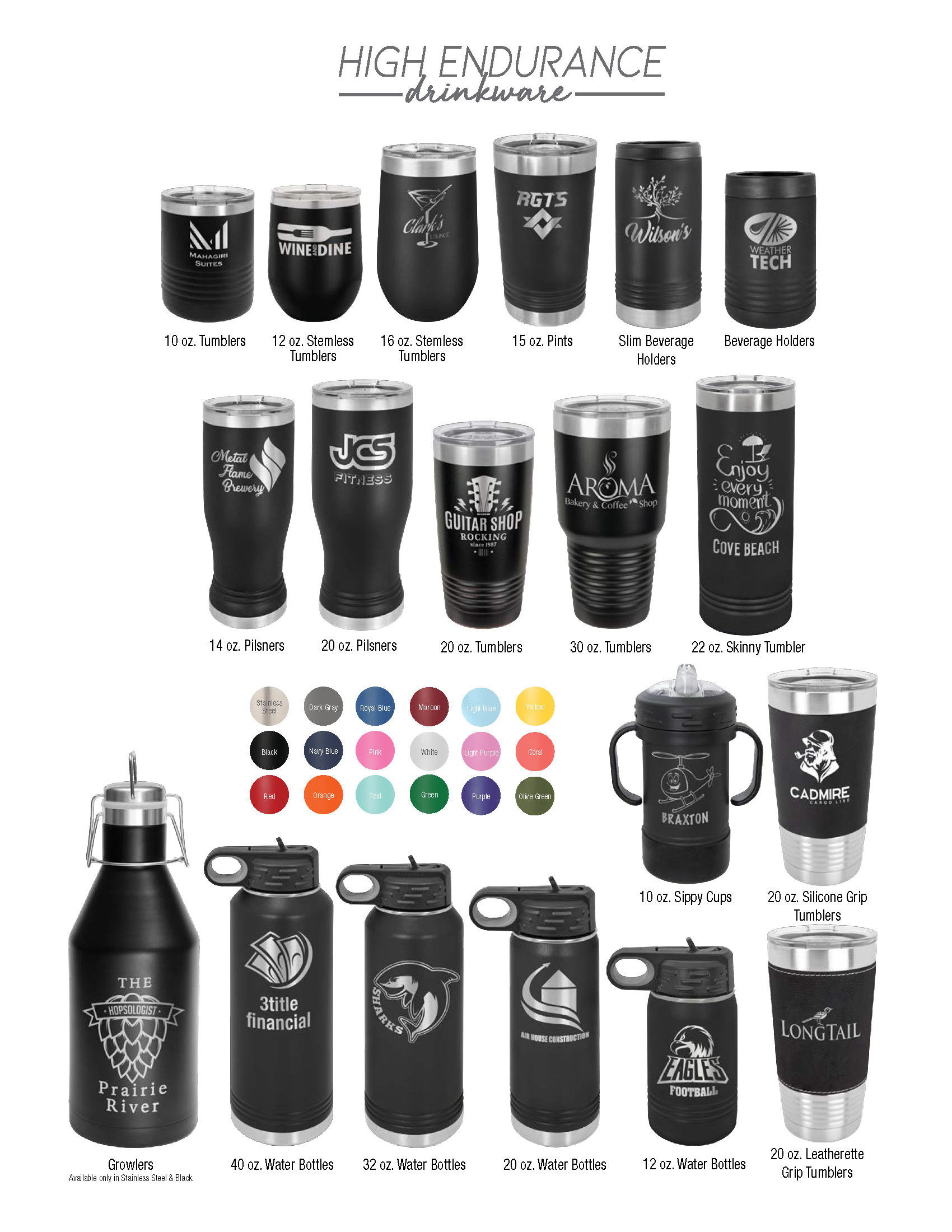 EmblemArt Engraved Bottles, Tumblers and Drinkware | No Minimum Order ...
